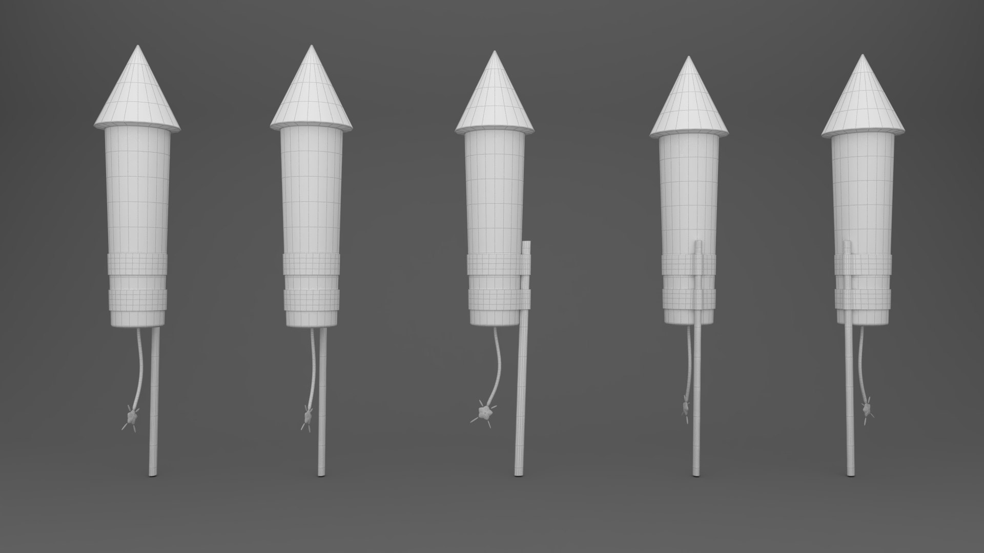 Firework rocket v002 3D model - TurboSquid 2163371