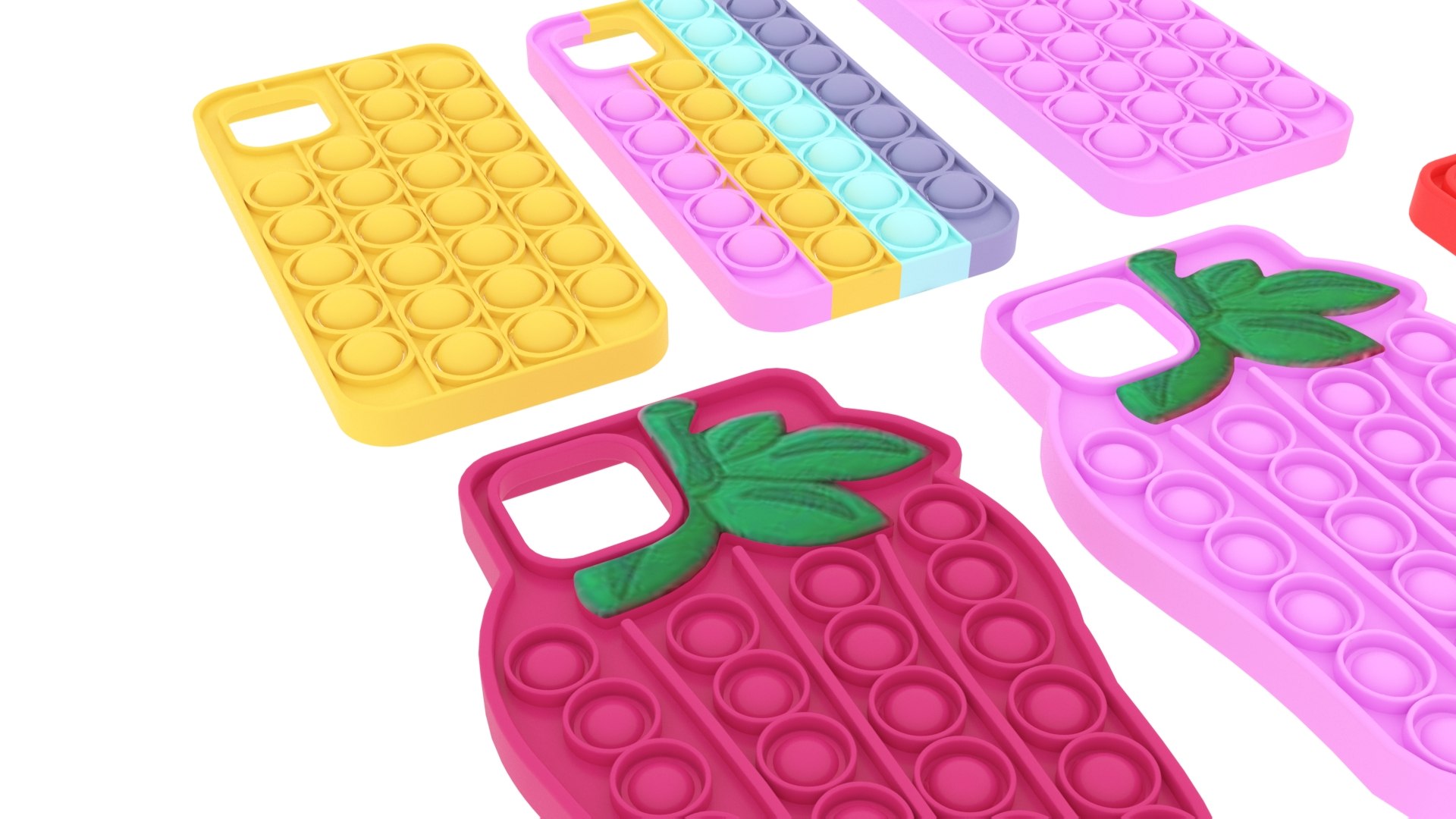 Pop It Phone Cases Set 3D model - TurboSquid 1758576