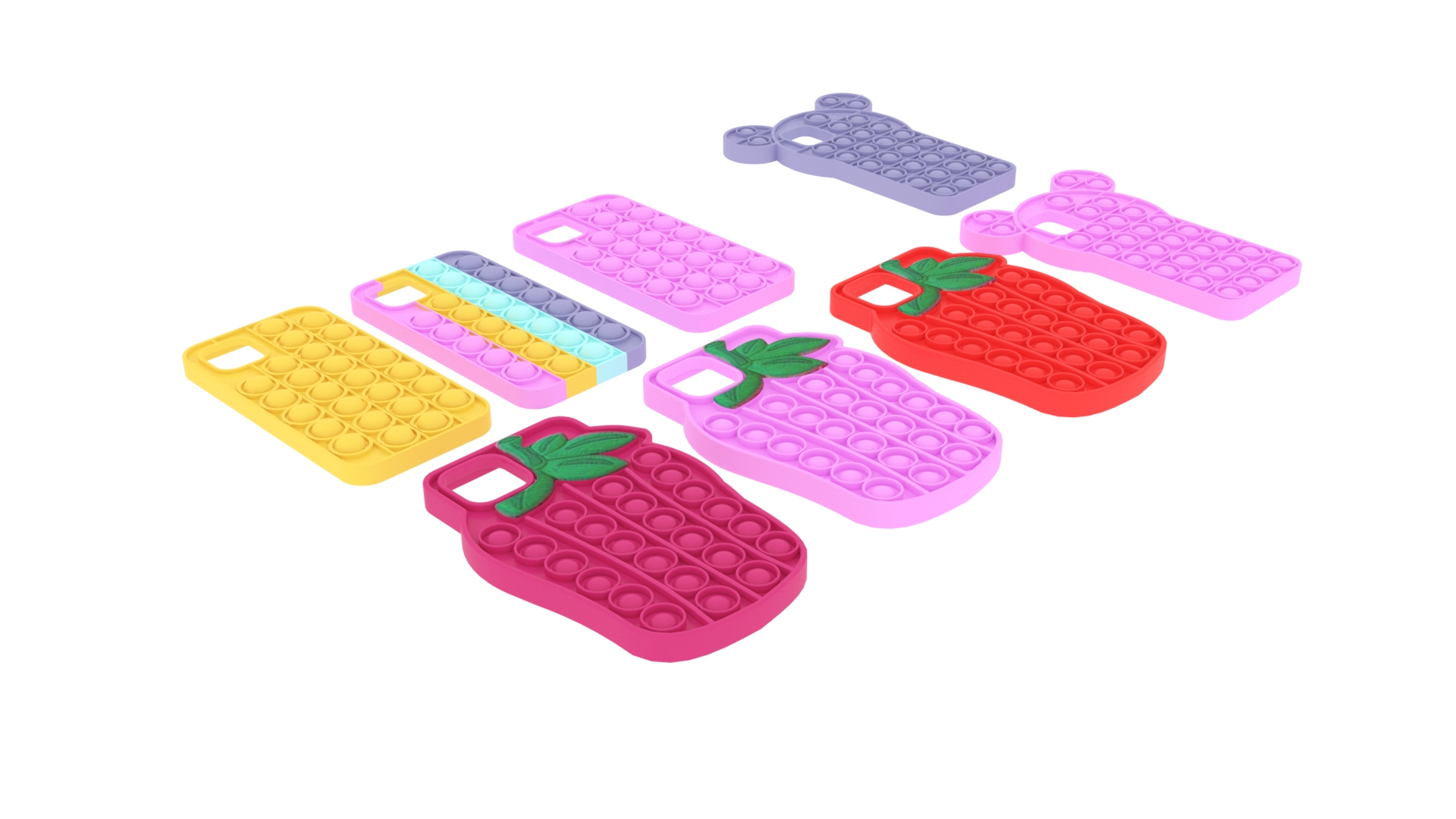 Pop It Phone Cases Set 3D model - TurboSquid 1758576