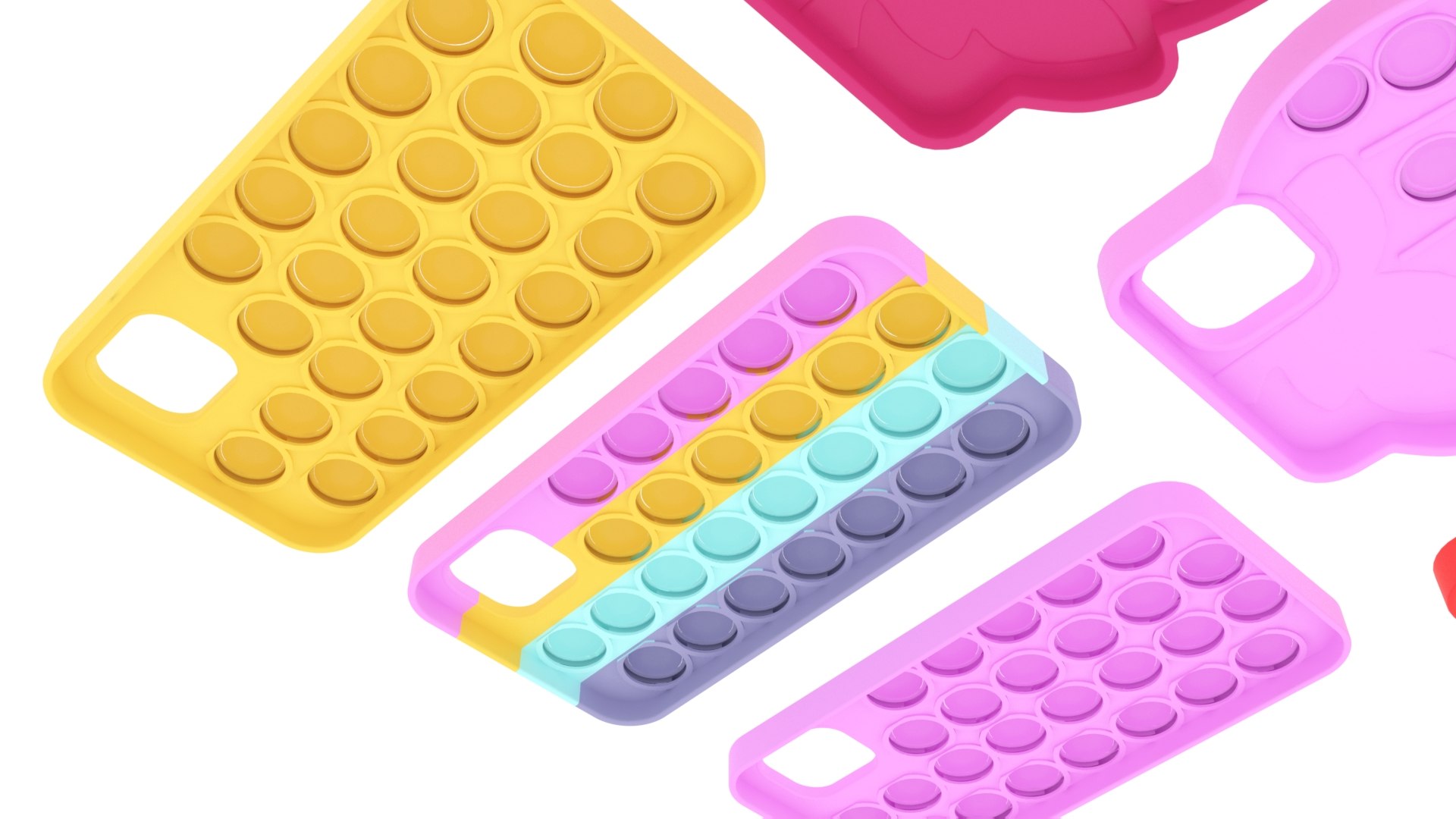 Pop It Phone Cases Set 3D model - TurboSquid 1758576