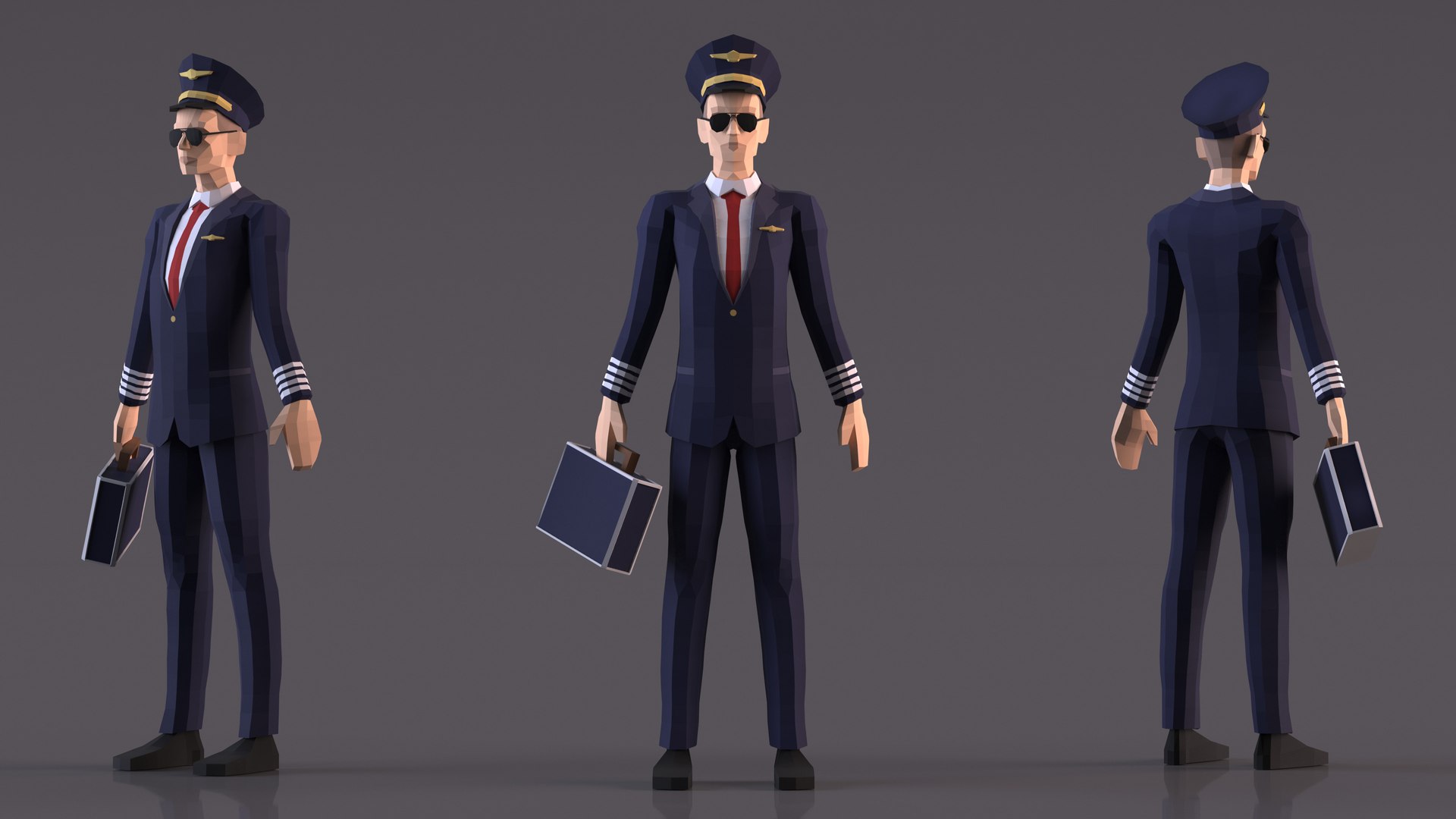 3D Low Poly Pilot - TurboSquid 2181859