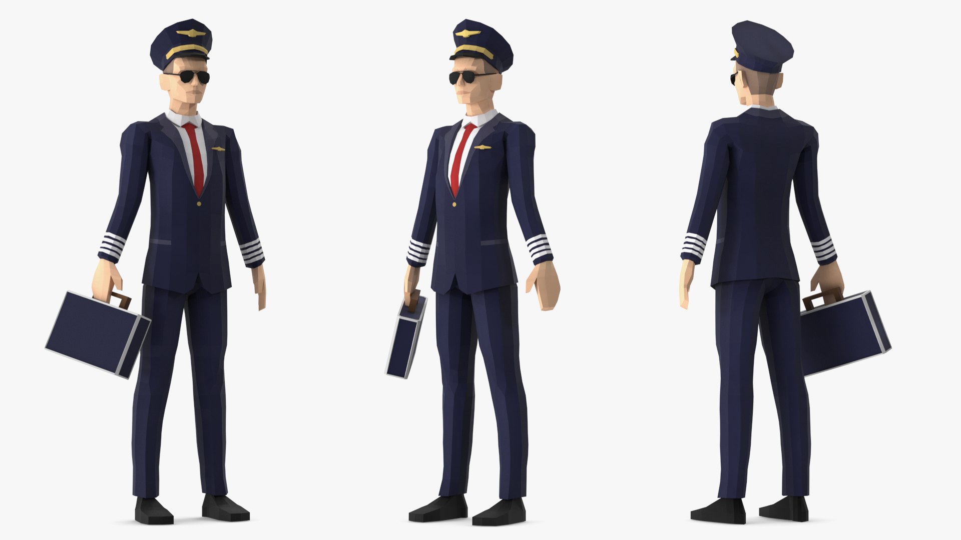 3D Low Poly Pilot - TurboSquid 2181859