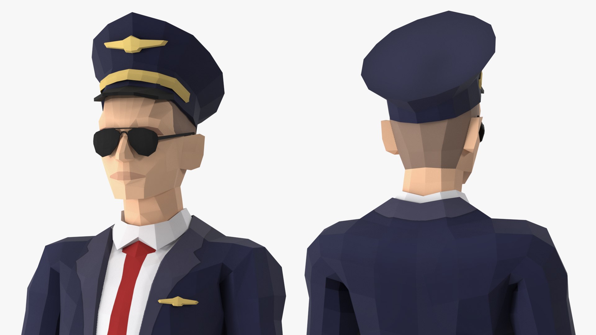 3D Low Poly Pilot - TurboSquid 2181859