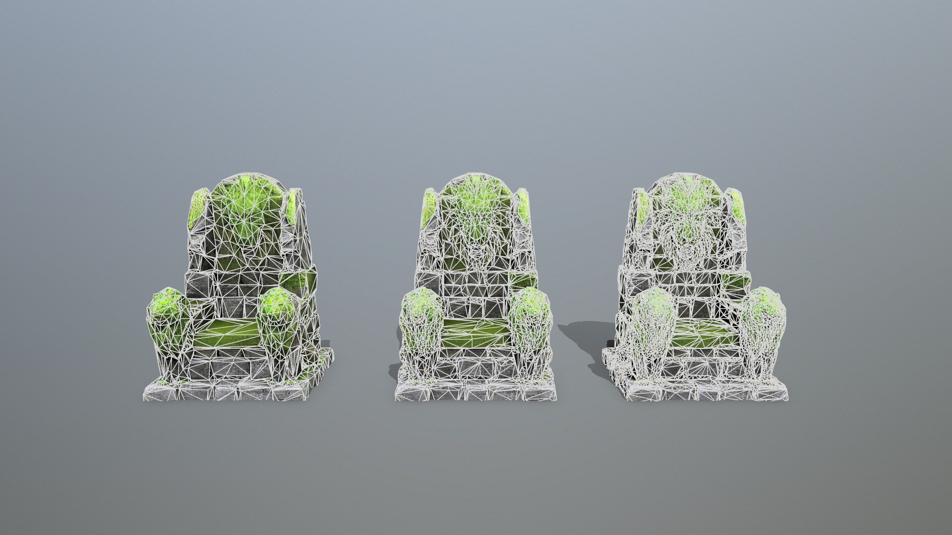 Lion Stone Throne Model - TurboSquid 2264366