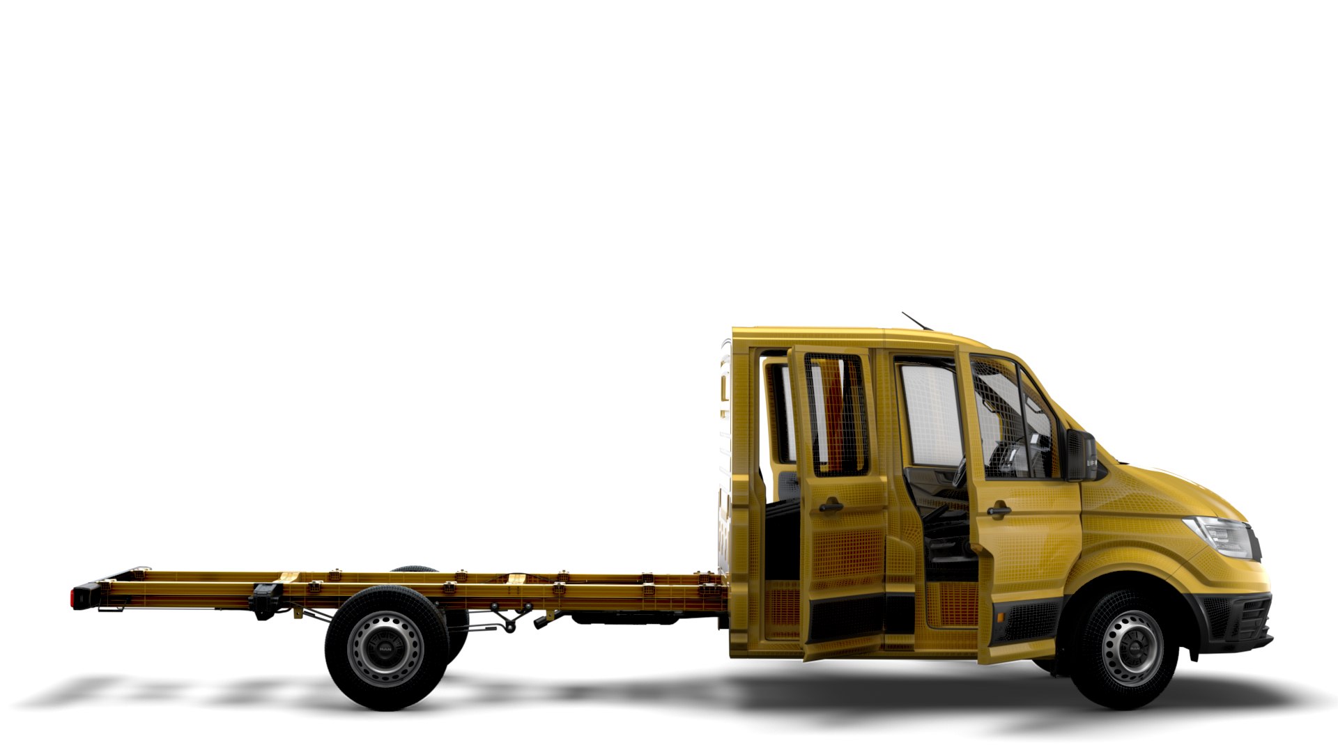 MAN TGE Chassis Double Cab L3 HQ Interior 2023 3D model - TurboSquid ...