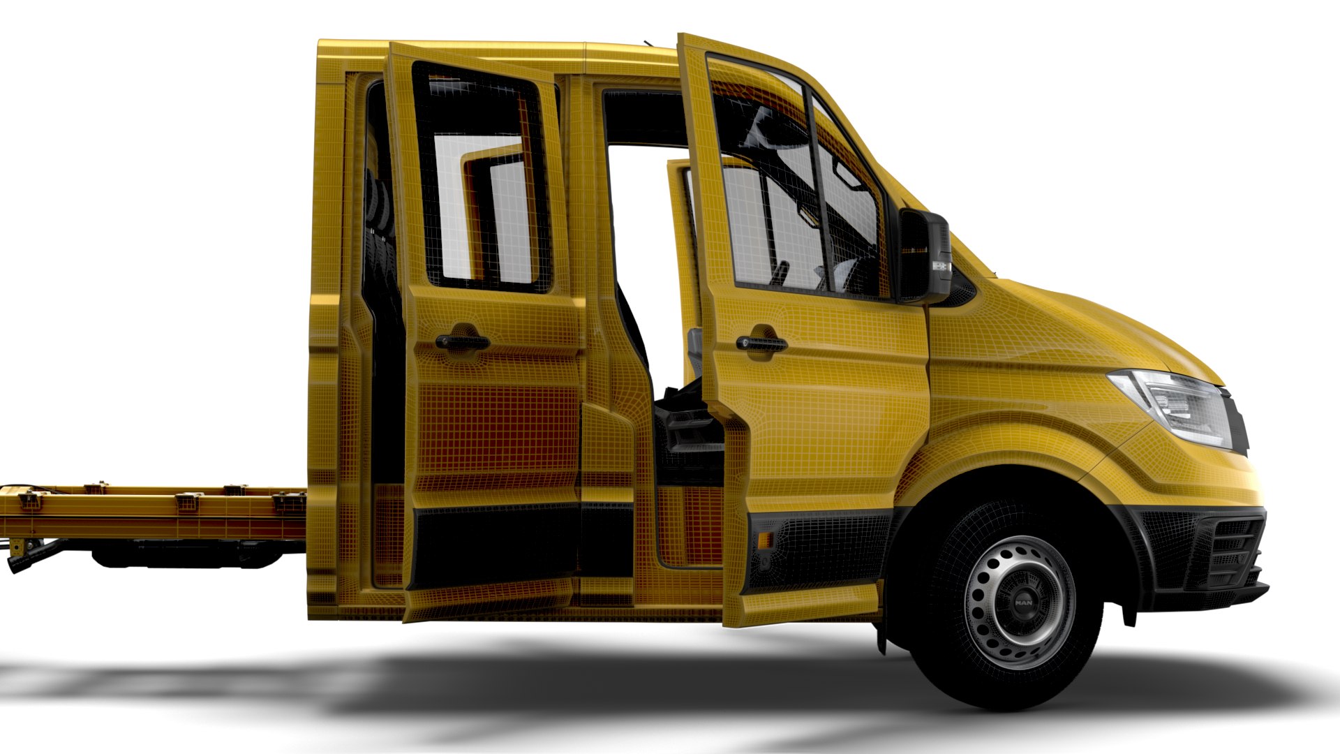 MAN TGE Chassis Double Cab L3 HQ Interior 2023 3D model - TurboSquid ...