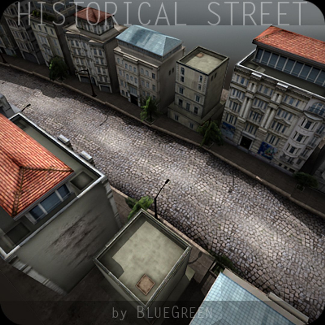 Tileable Historical Street 3d Model