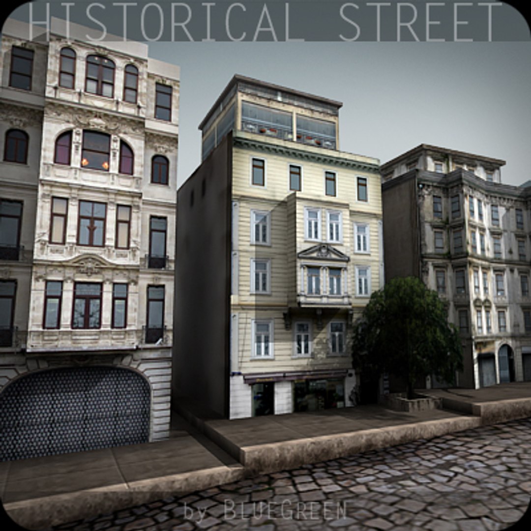 Tileable Historical Street 3d Model