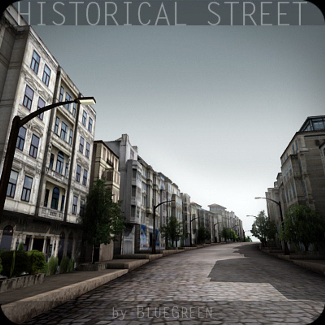 Tileable Historical Street 3d Model