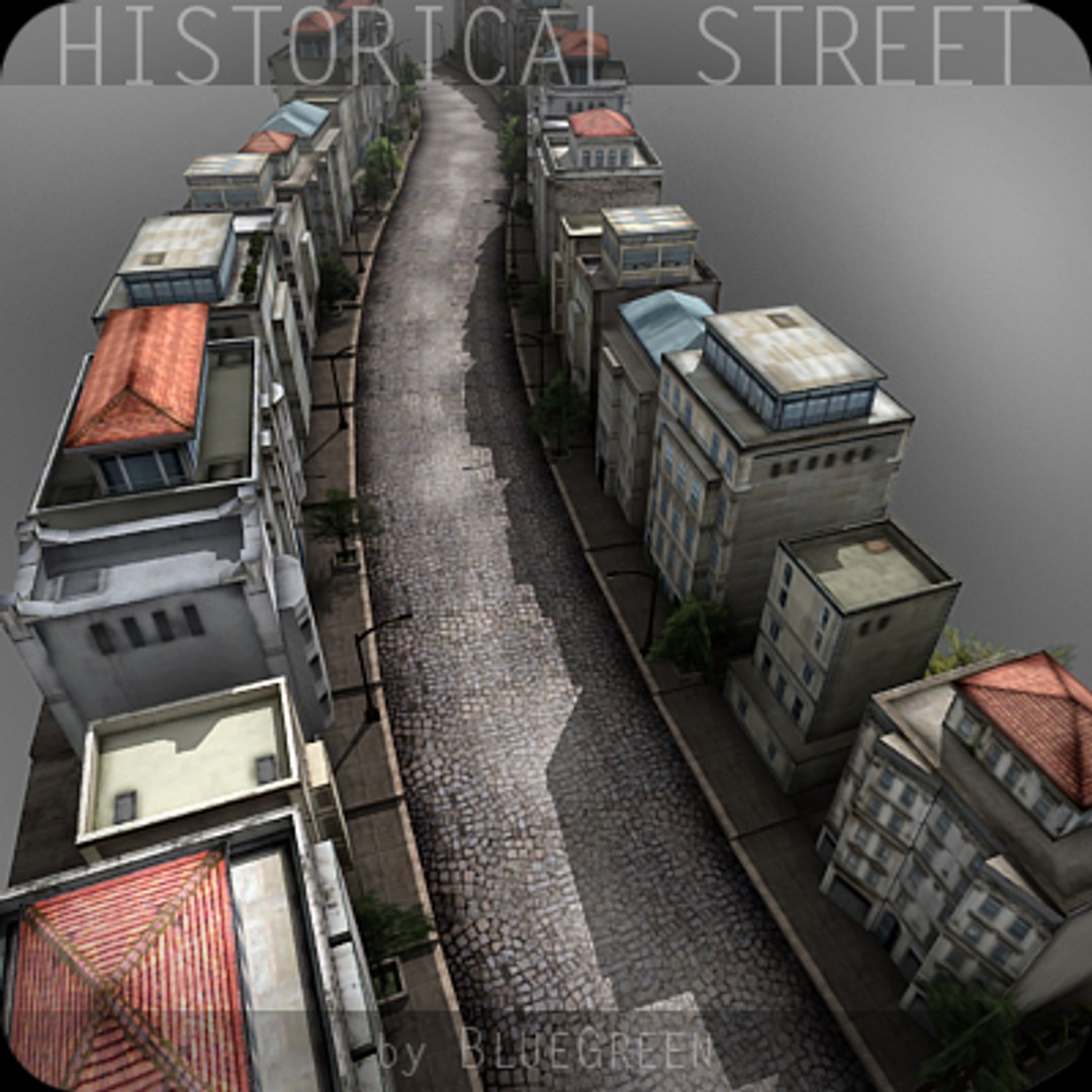 Tileable Historical Street 3d Model