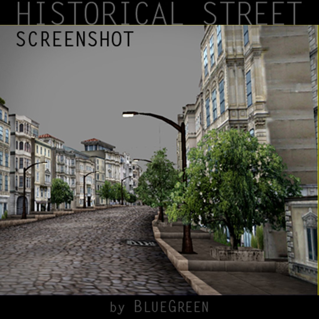 Tileable Historical Street 3d Model
