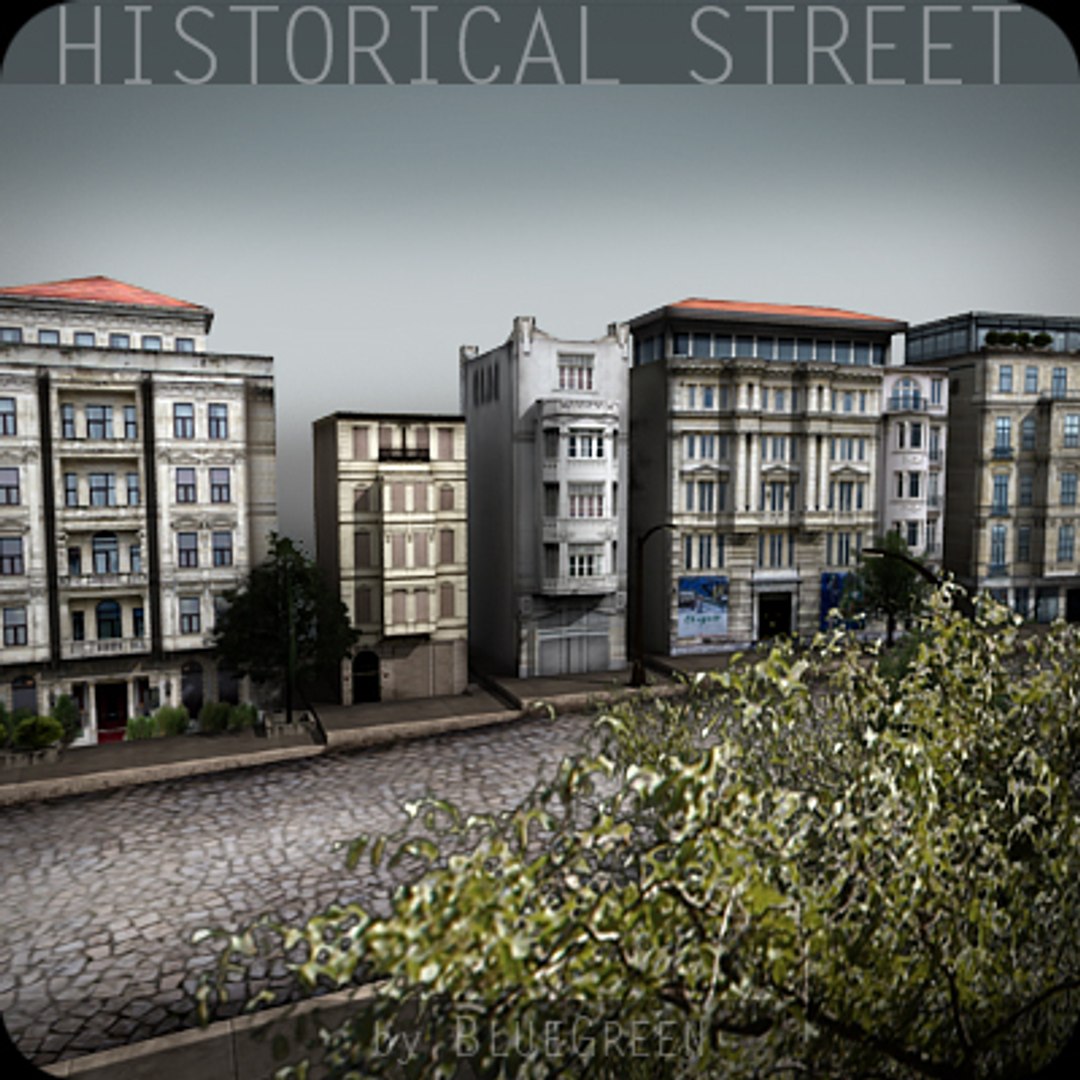 Tileable Historical Street 3d Model