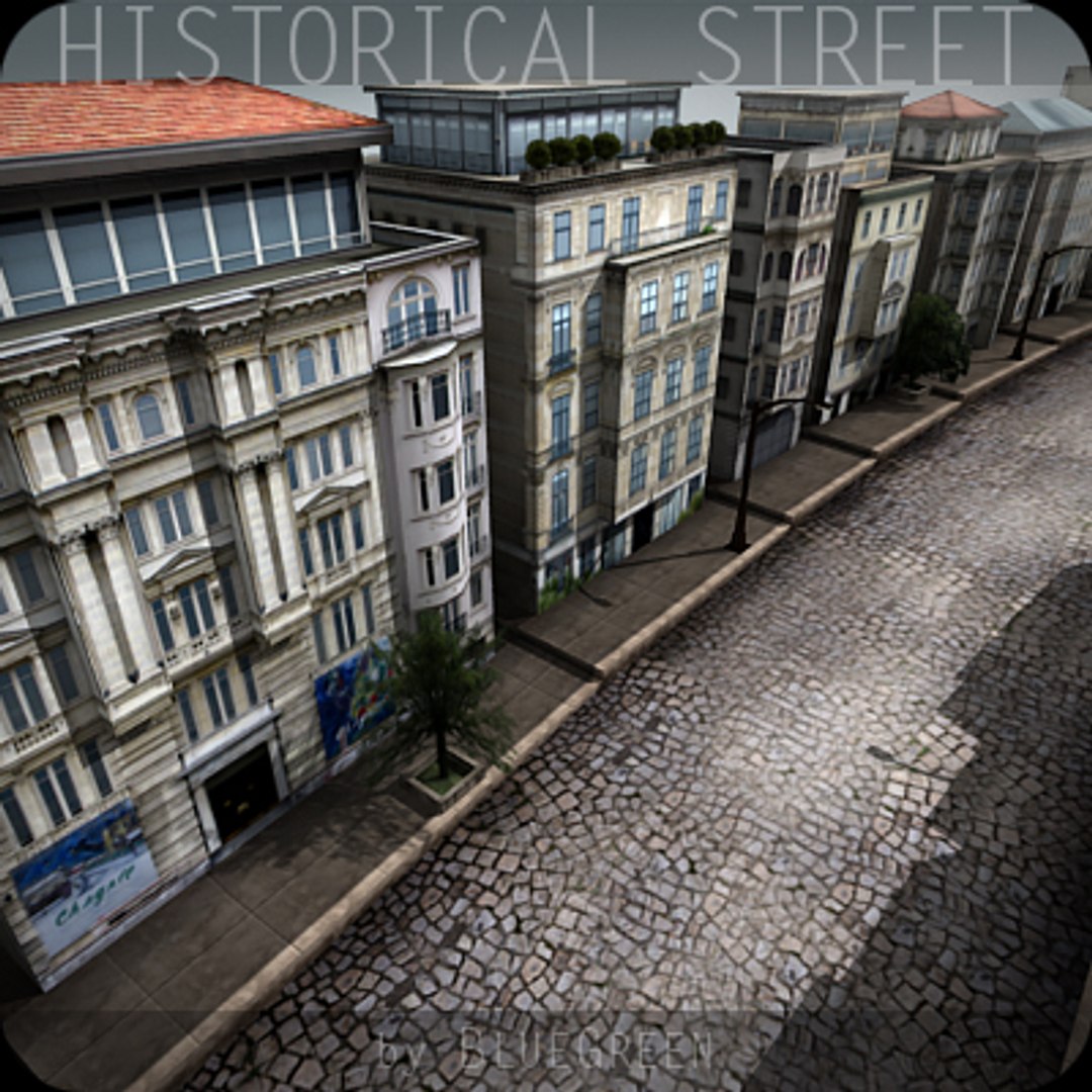 Tileable Historical Street 3d Model