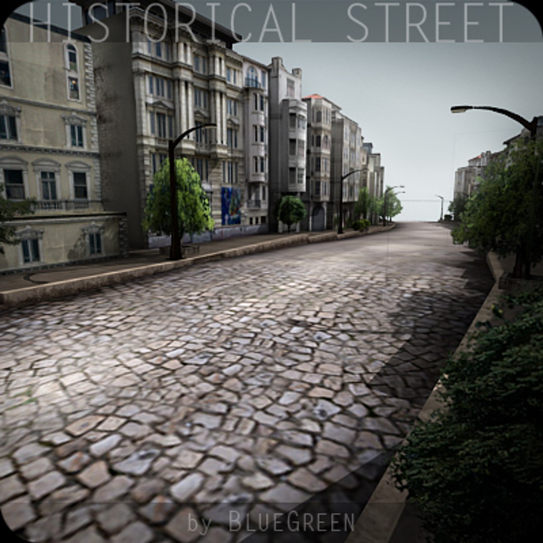 Tileable Historical Street 3d Model