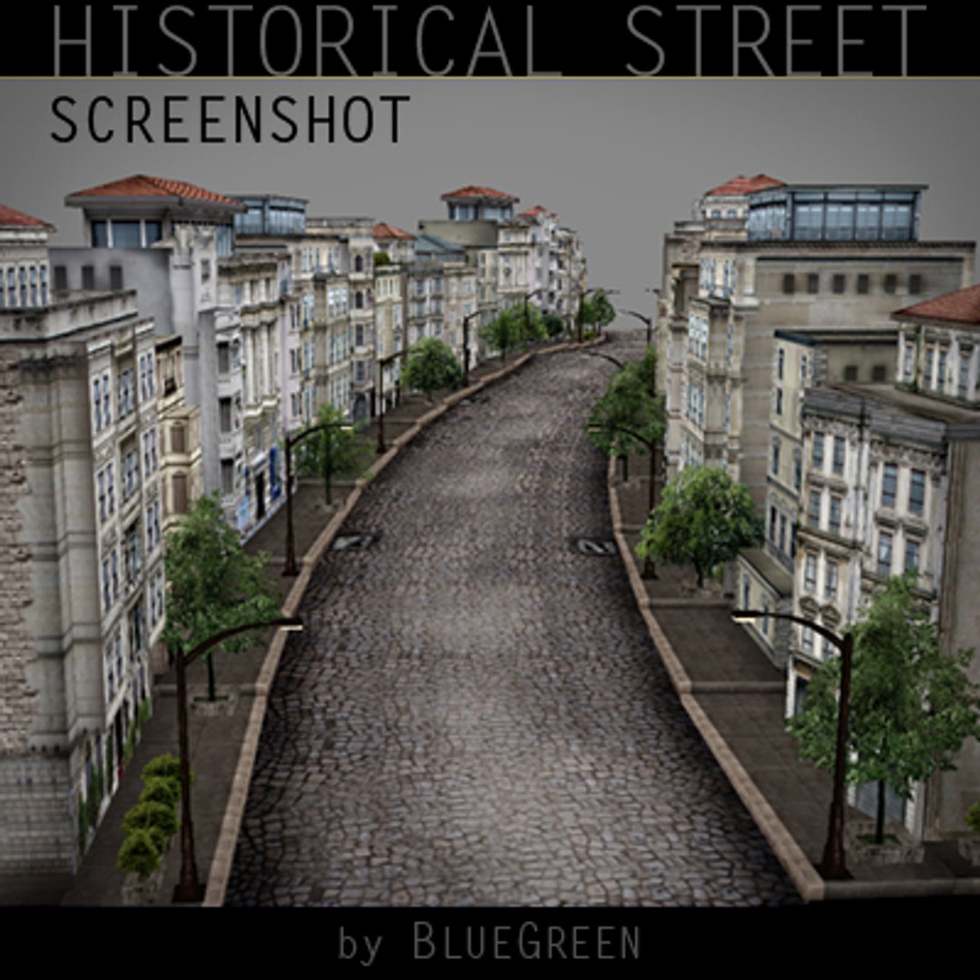 Tileable Historical Street 3d Model