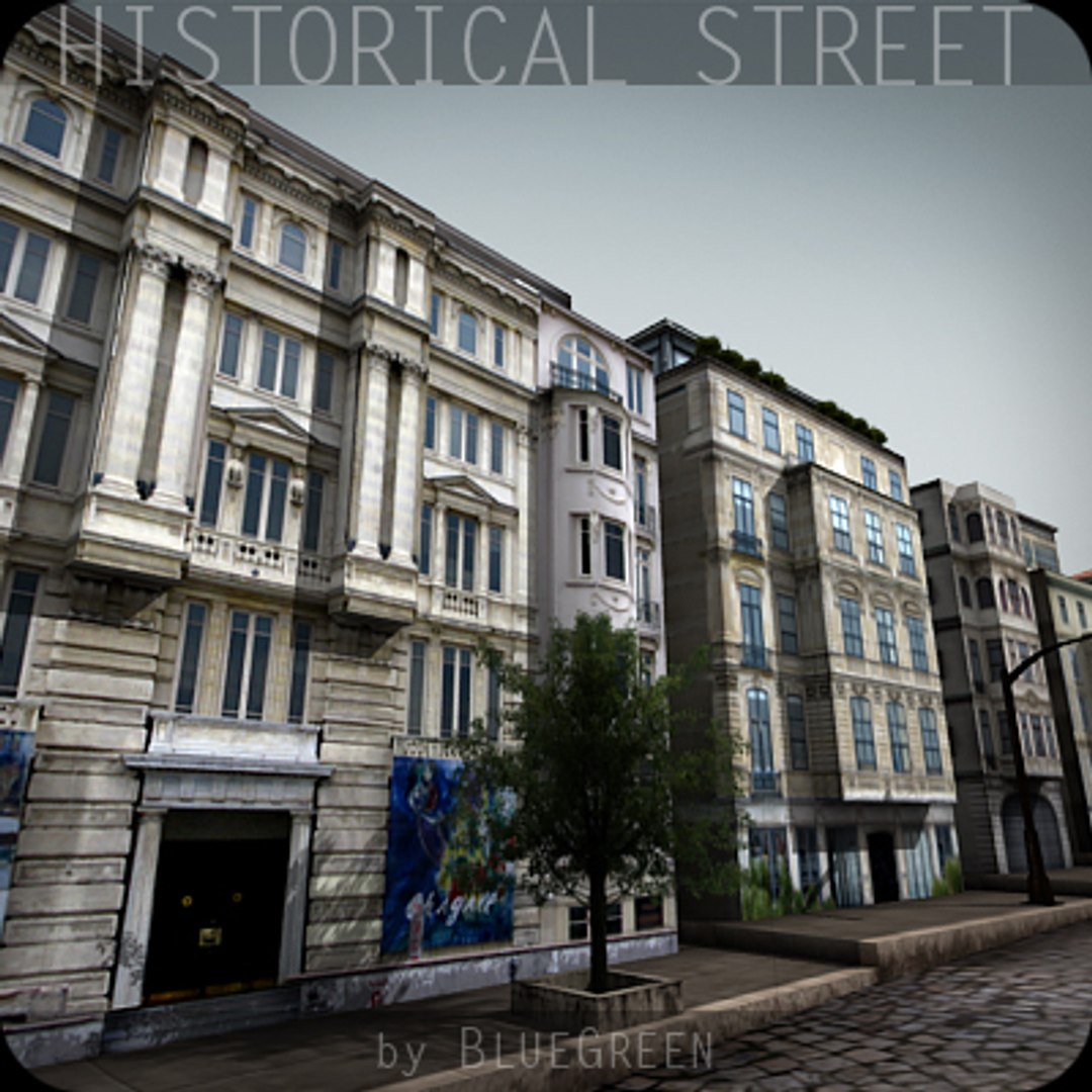 Tileable Historical Street 3d Model