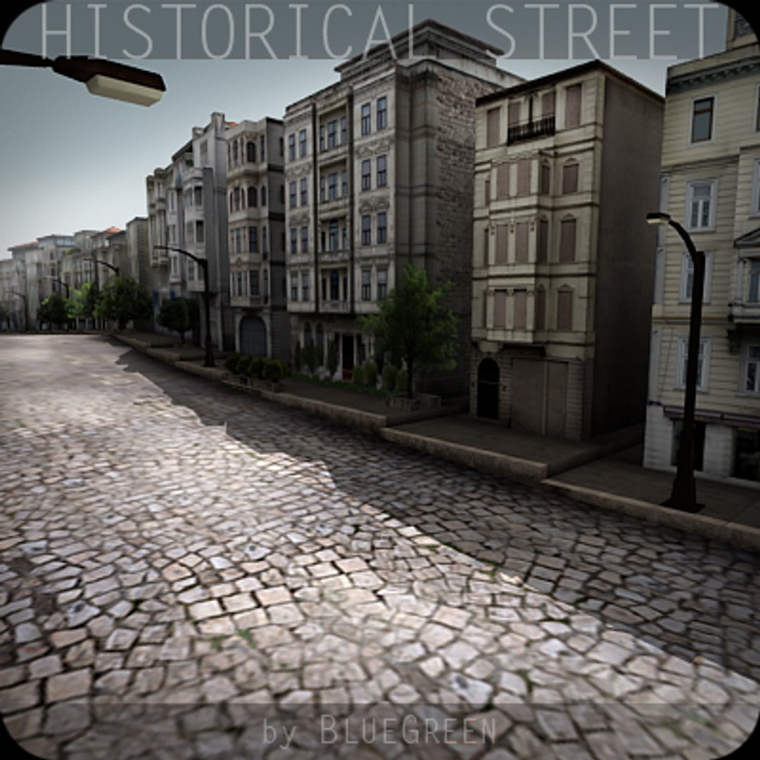 Tileable Historical Street 3d Model