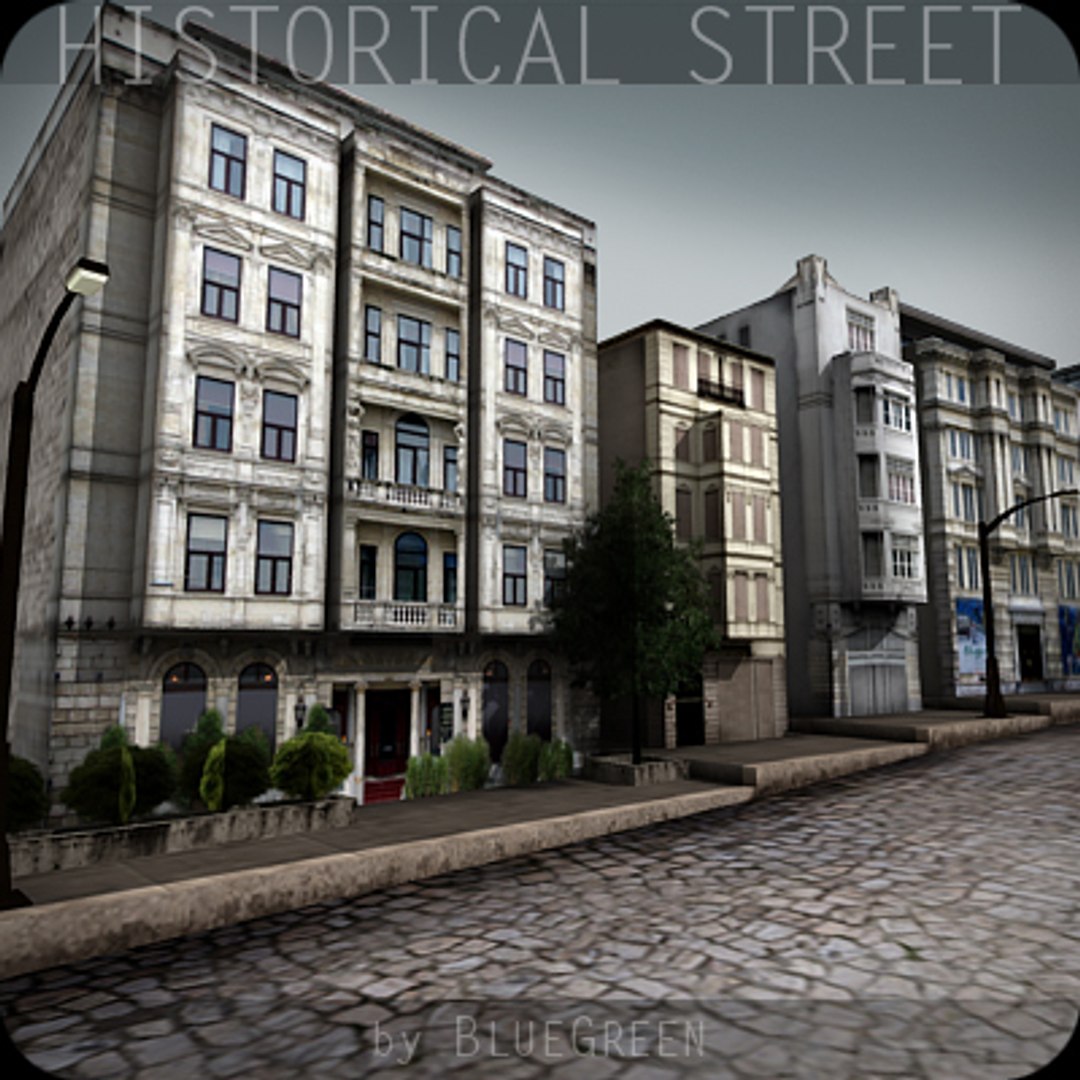 Tileable Historical Street 3d Model