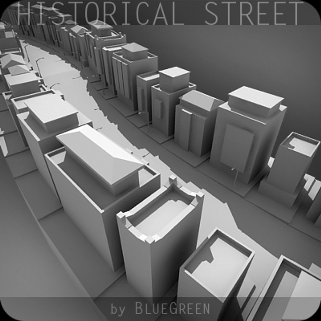 Tileable Historical Street 3d Model