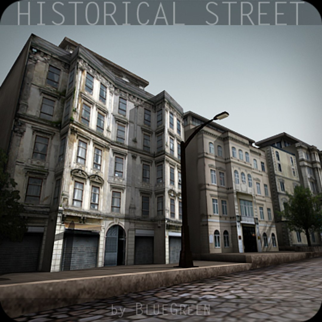 Tileable Historical Street 3d Model
