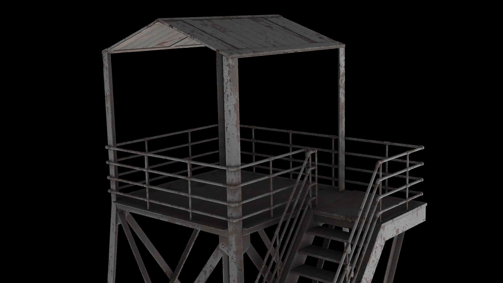3D Metallic Defense Tower - TurboSquid 2301027