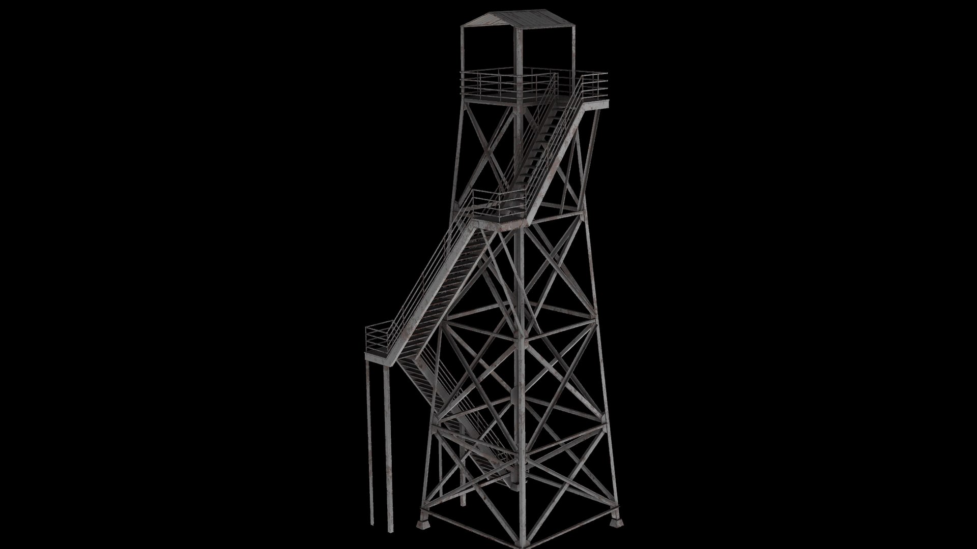 3D Metallic Defense Tower - TurboSquid 2301027