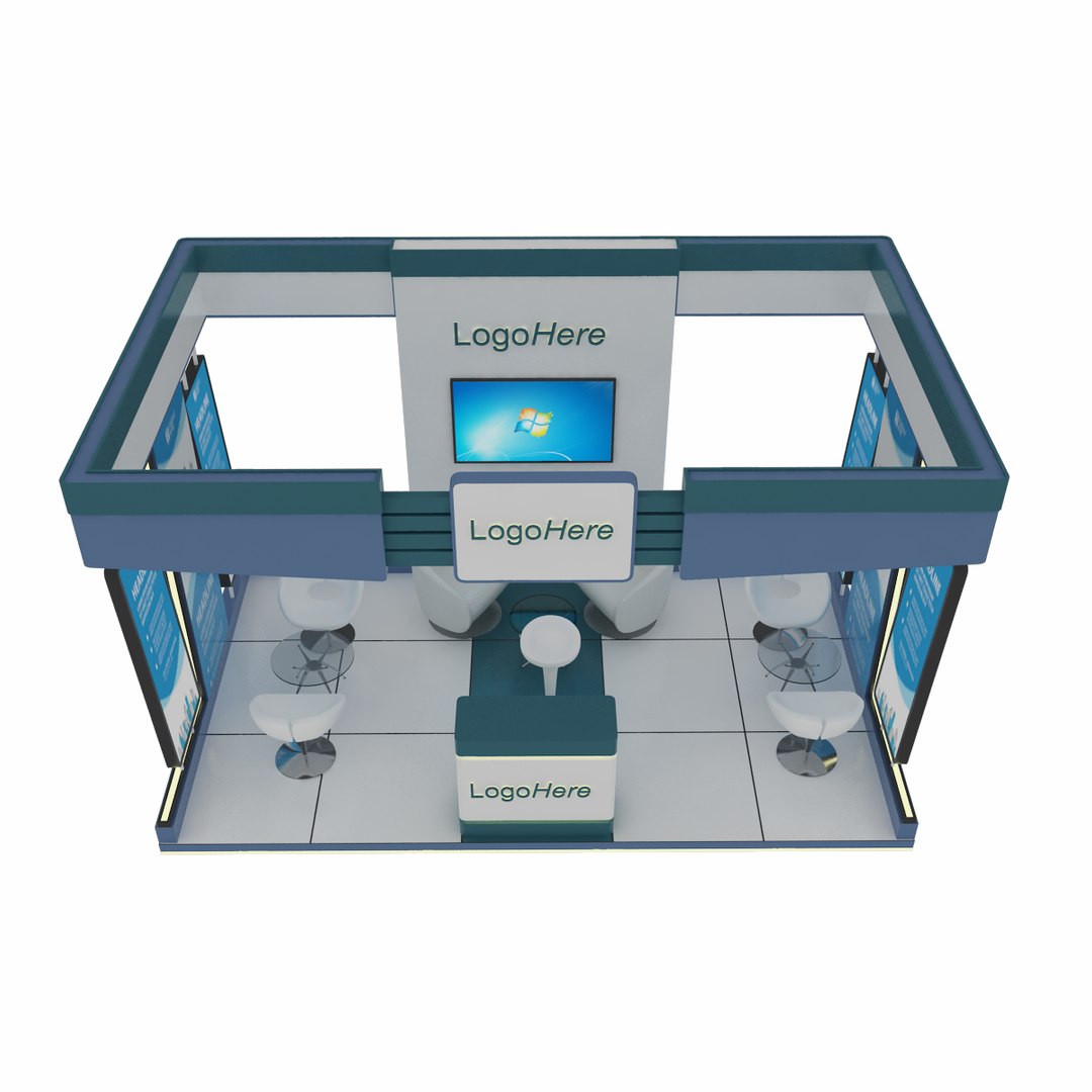 Exhibition Booth 5x3 Meter 3D Model - TurboSquid 2235984