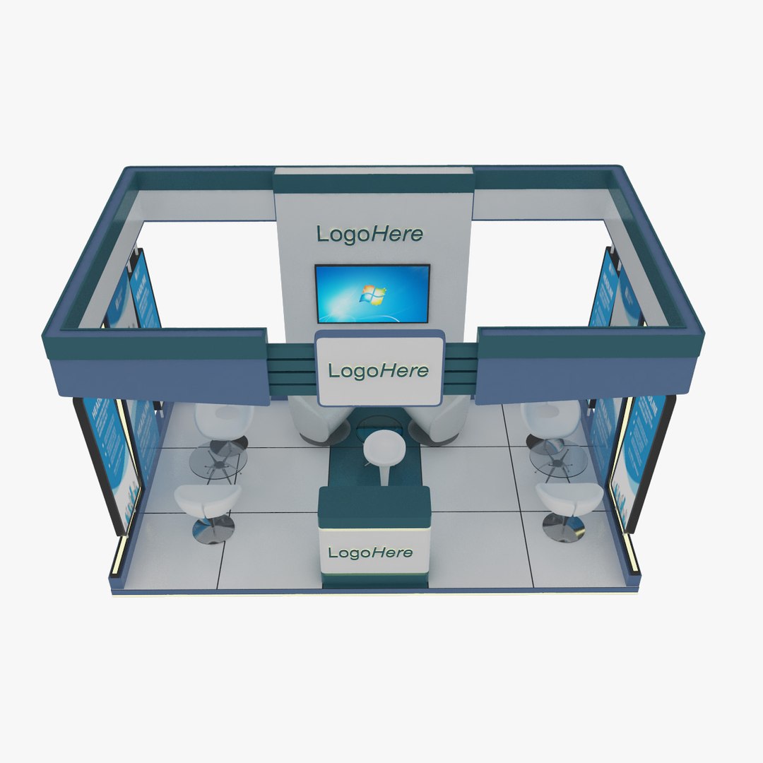 Exhibition Booth 5x3 Meter 3D Model - TurboSquid 2235984