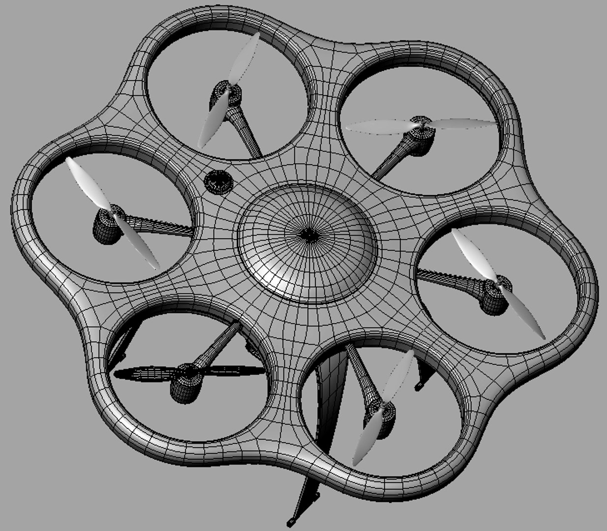 Drone Remote Surveillance 3d Model