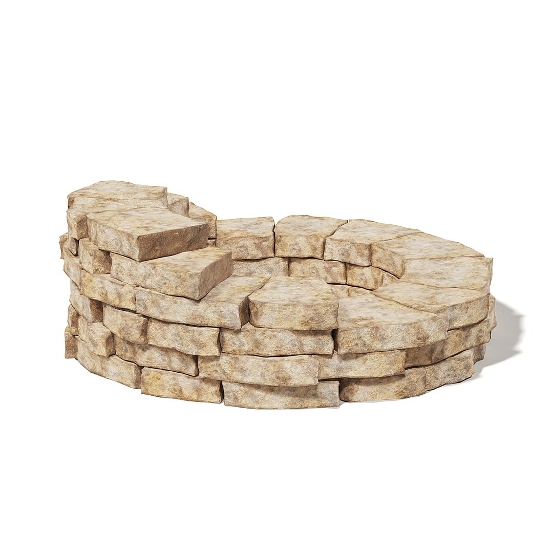 Stone wall model - TurboSquid 1339852