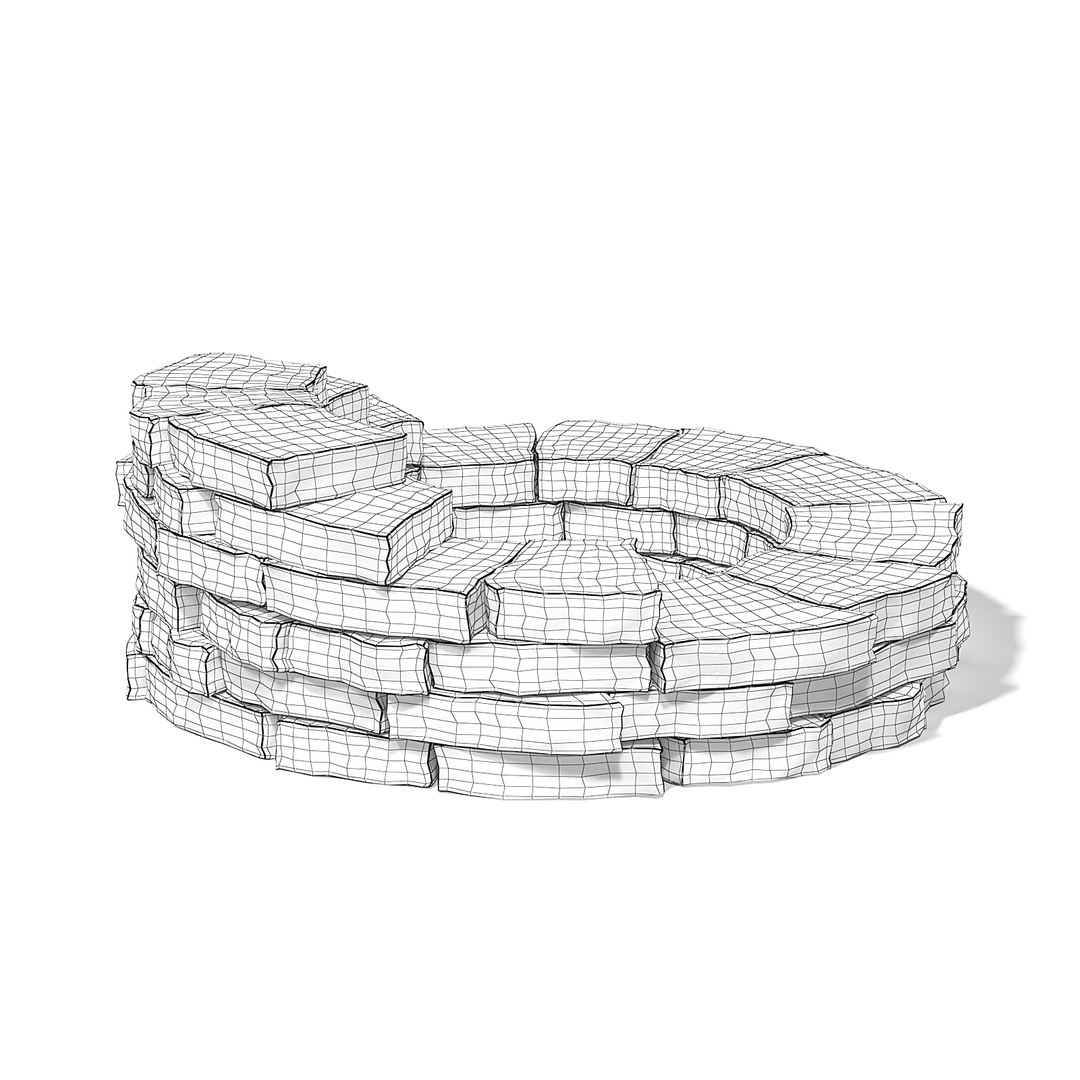 Stone wall model - TurboSquid 1339852