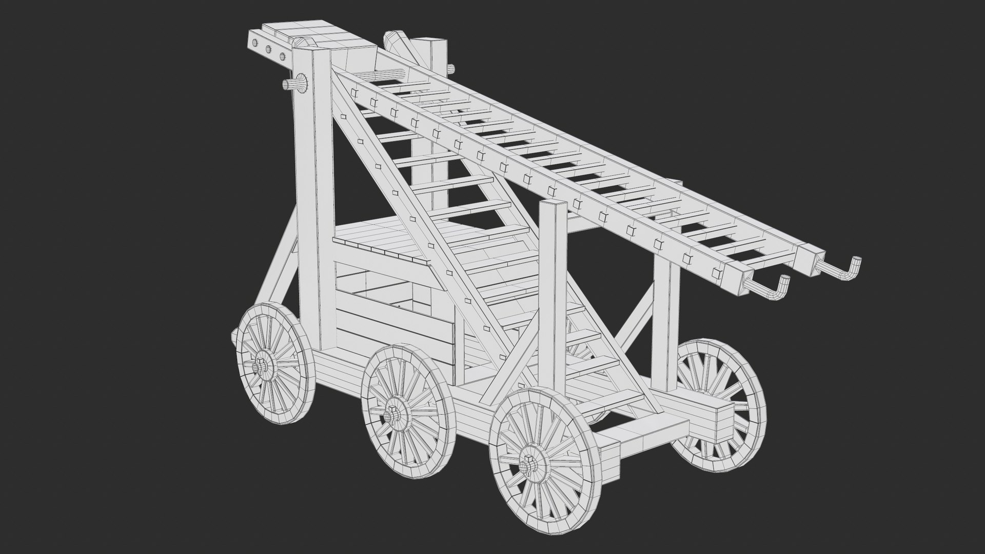 3D Medieval Siege Ladder PBR Model - TurboSquid 2040373