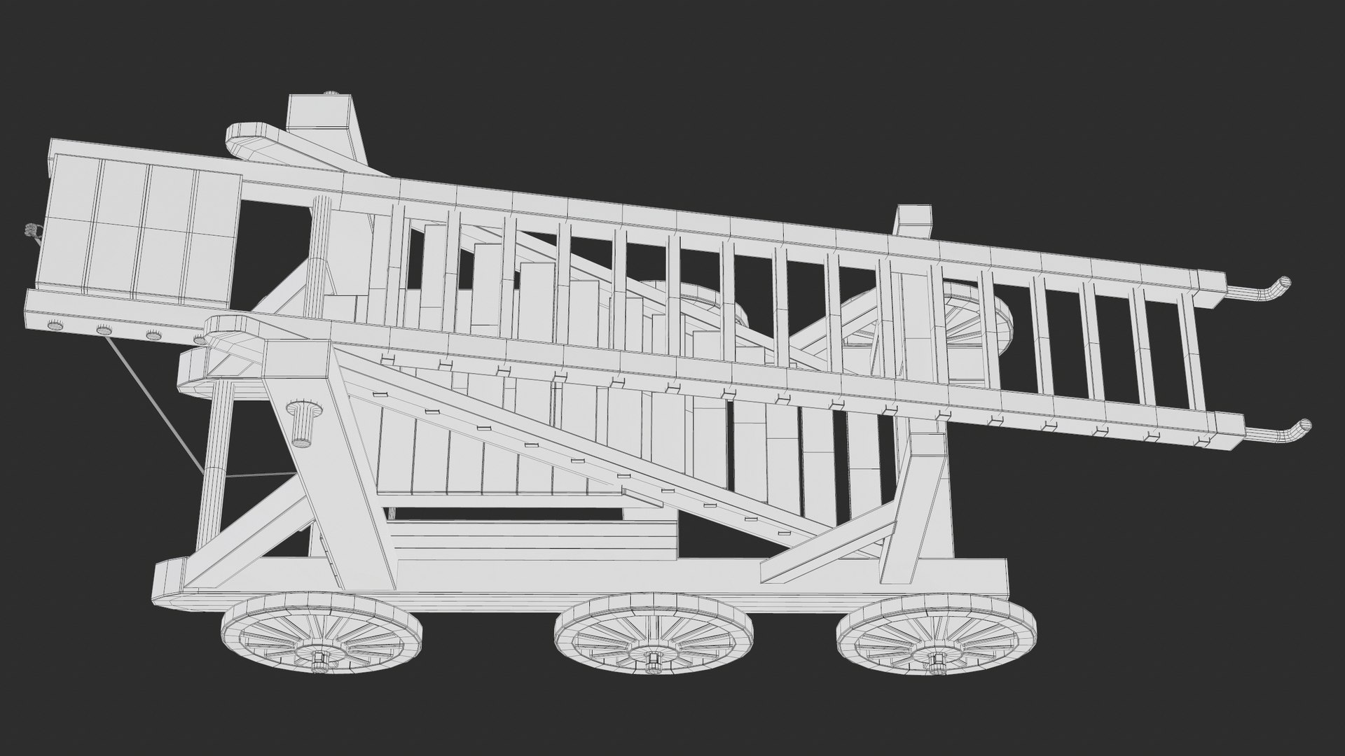 3D Medieval Siege Ladder PBR Model - TurboSquid 2040373