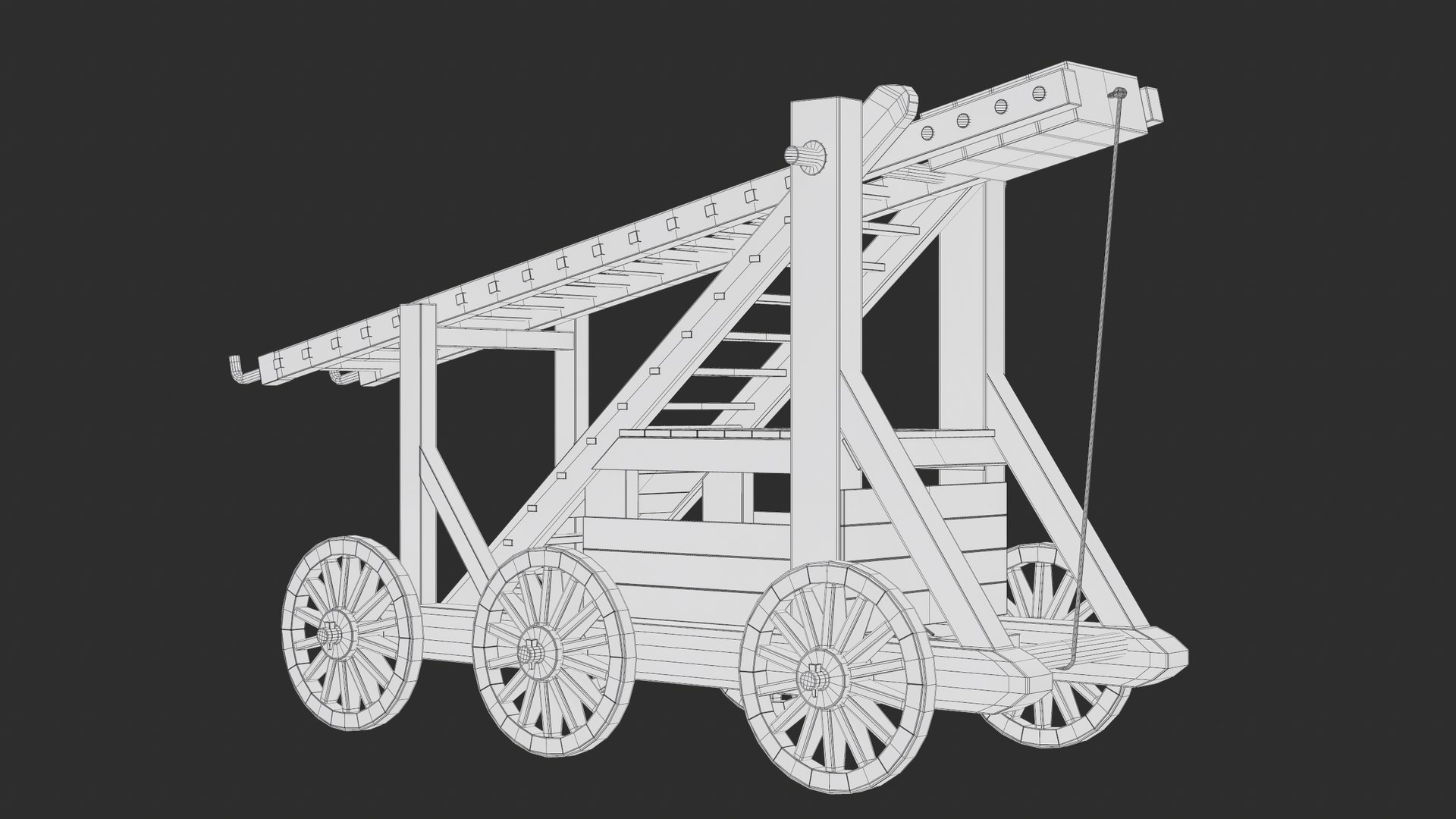 3D Medieval Siege Ladder PBR Model - TurboSquid 2040373