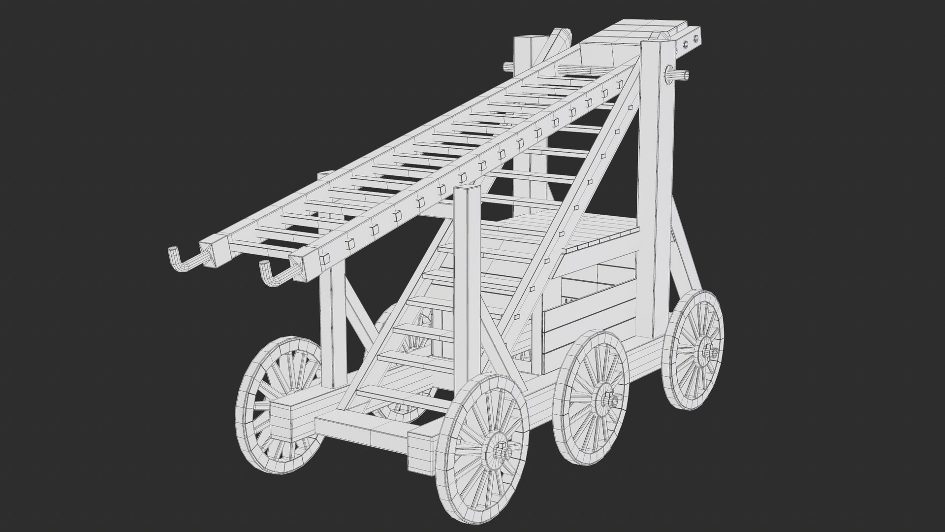 3D Medieval Siege Ladder PBR Model - TurboSquid 2040373