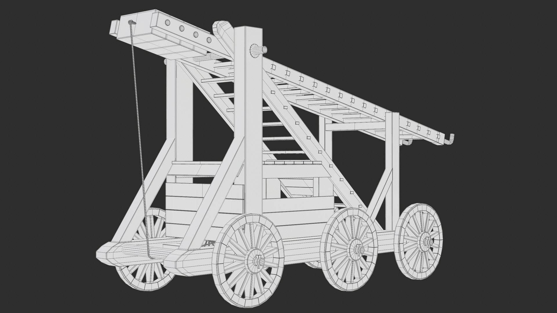 3D Medieval Siege Ladder PBR Model - TurboSquid 2040373