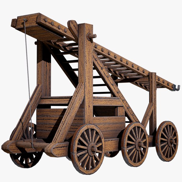 modelo 3d Escalera de asedio medieval PBR - TurboSquid 2040373