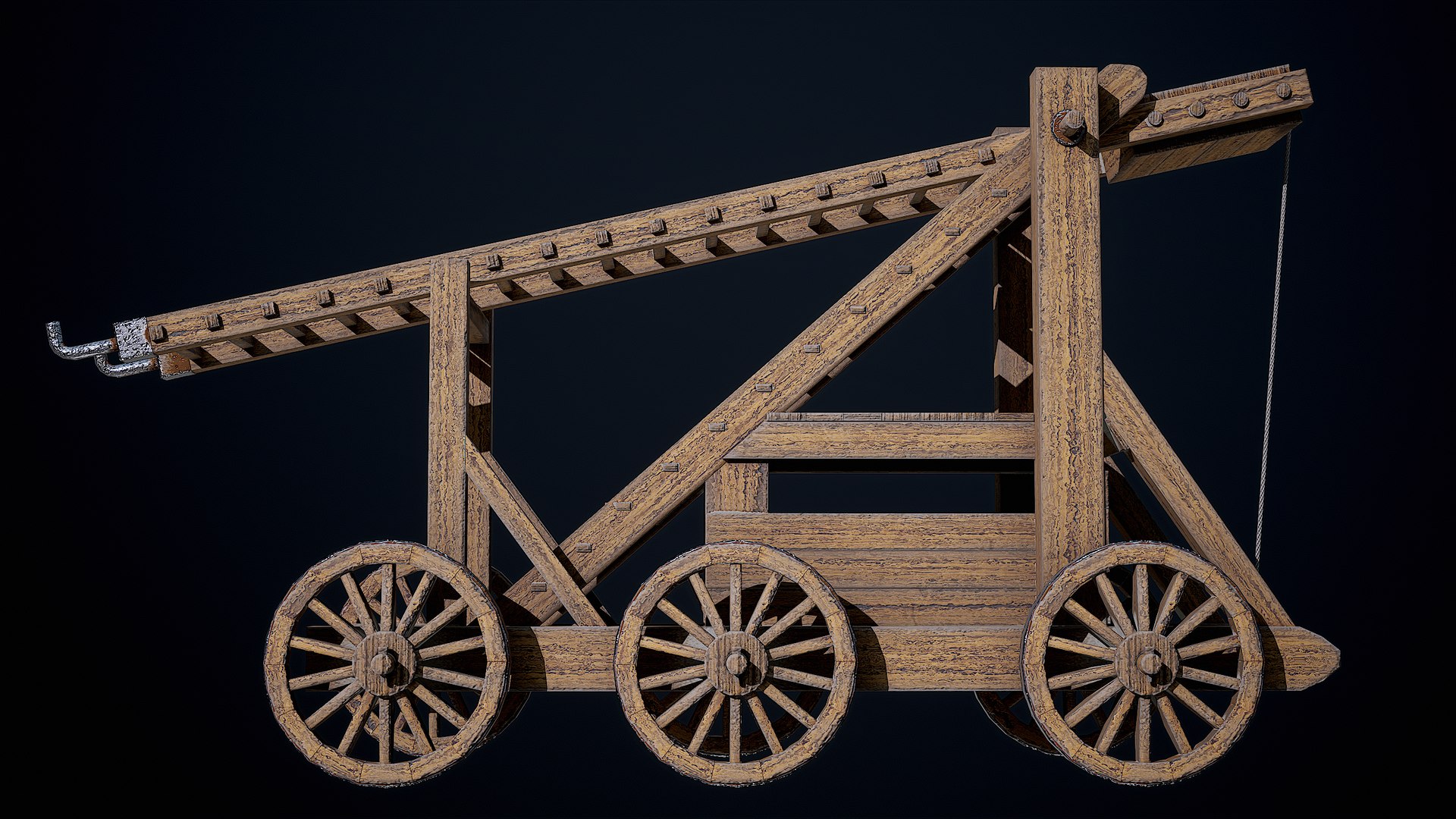 3D Medieval Siege Ladder PBR Model - TurboSquid 2040373