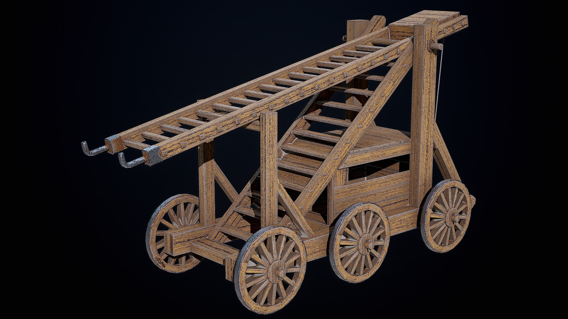 3D Medieval Siege Ladder PBR Model - TurboSquid 2040373