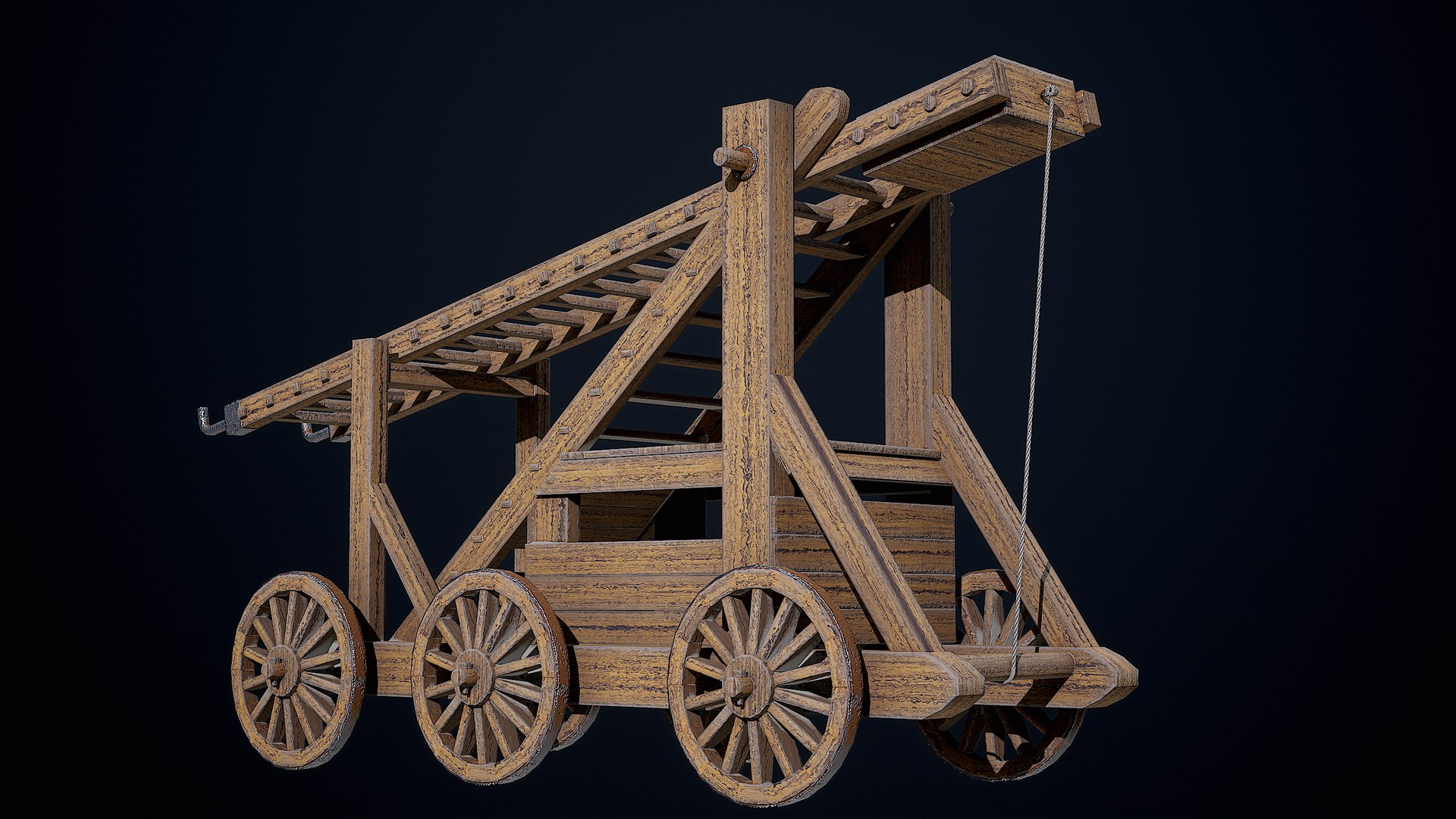 3D Medieval Siege Ladder PBR Model - TurboSquid 2040373