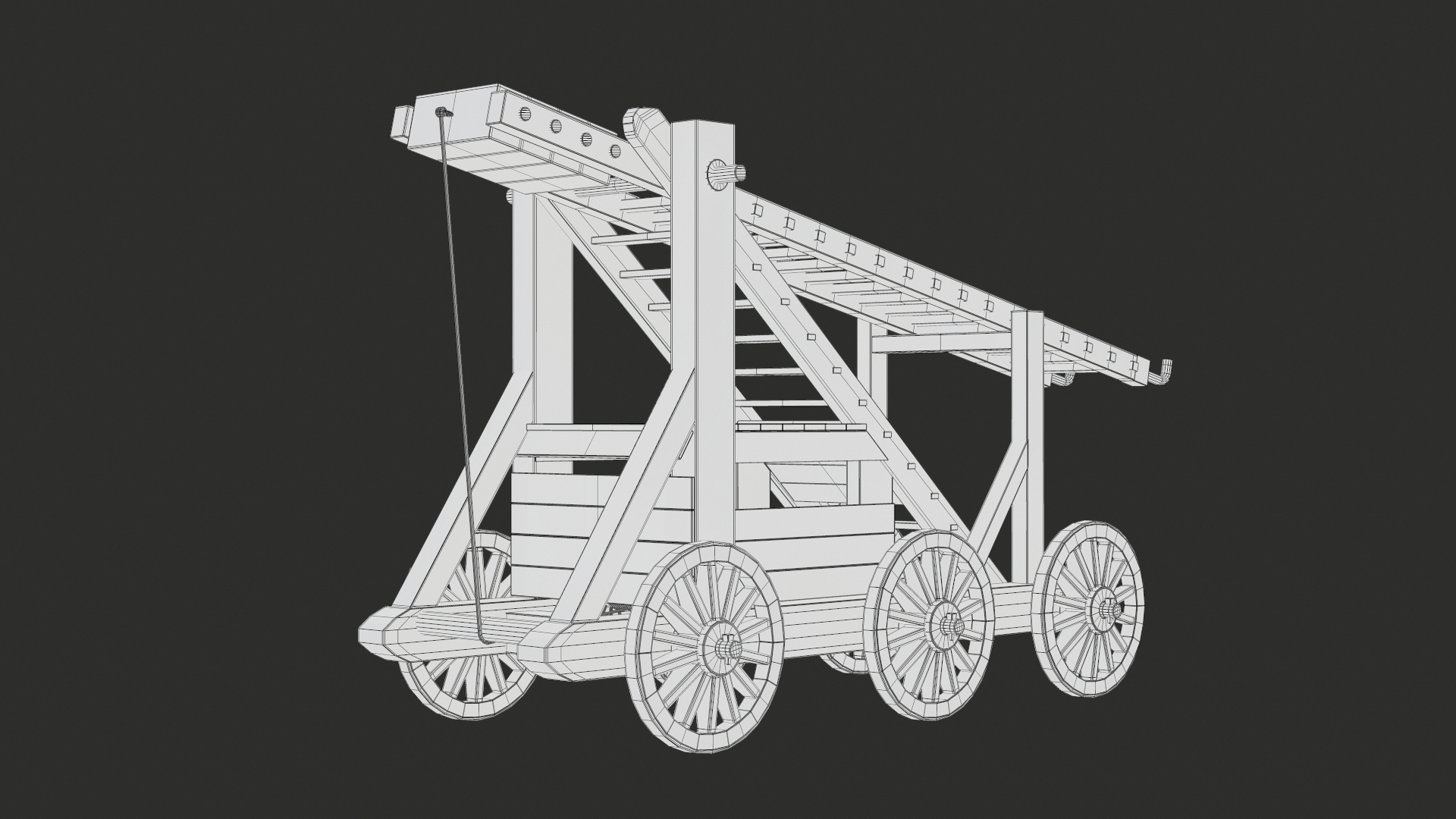 3D Medieval Siege Ladder PBR Model - TurboSquid 2040373