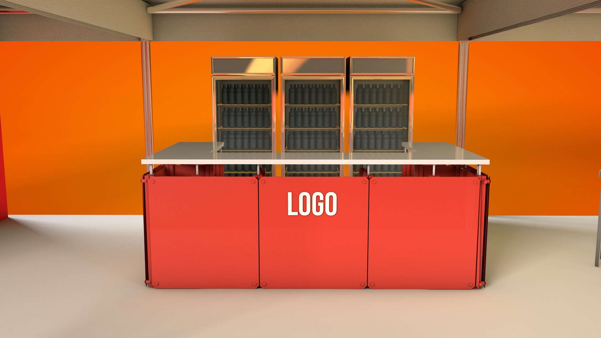 Outdoor event tent stand 3D model - TurboSquid 1280001