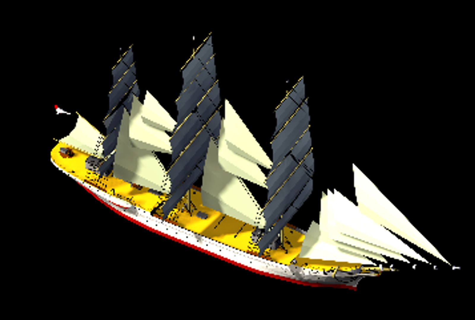 Clipper 18th Century 3d Model