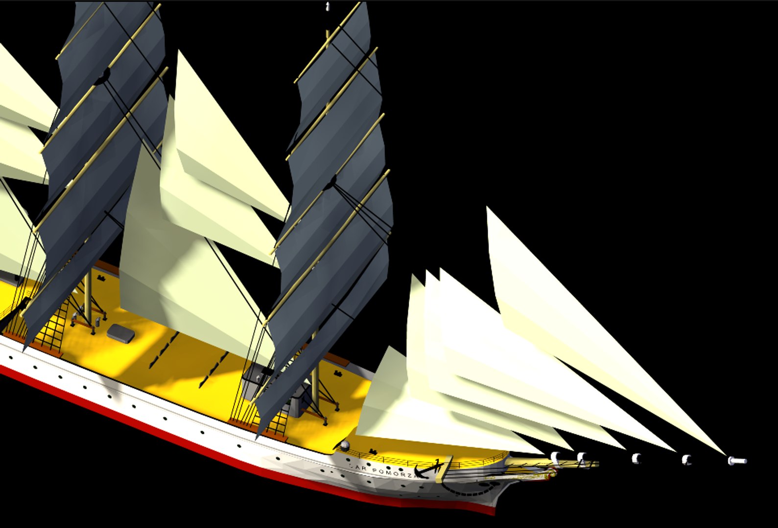 Clipper 18th Century 3d Model