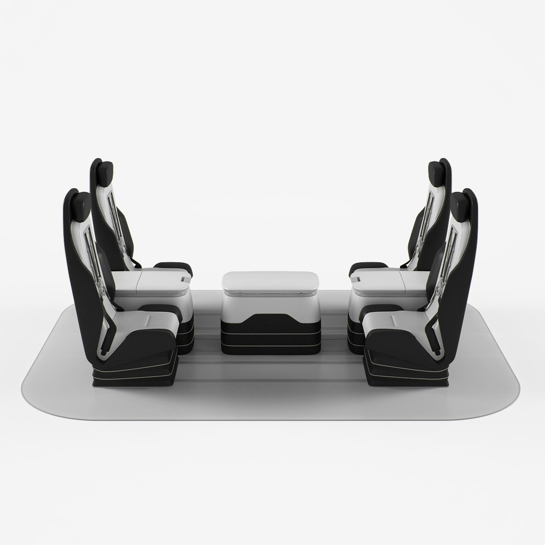 3d Helicopter Business Seats Model