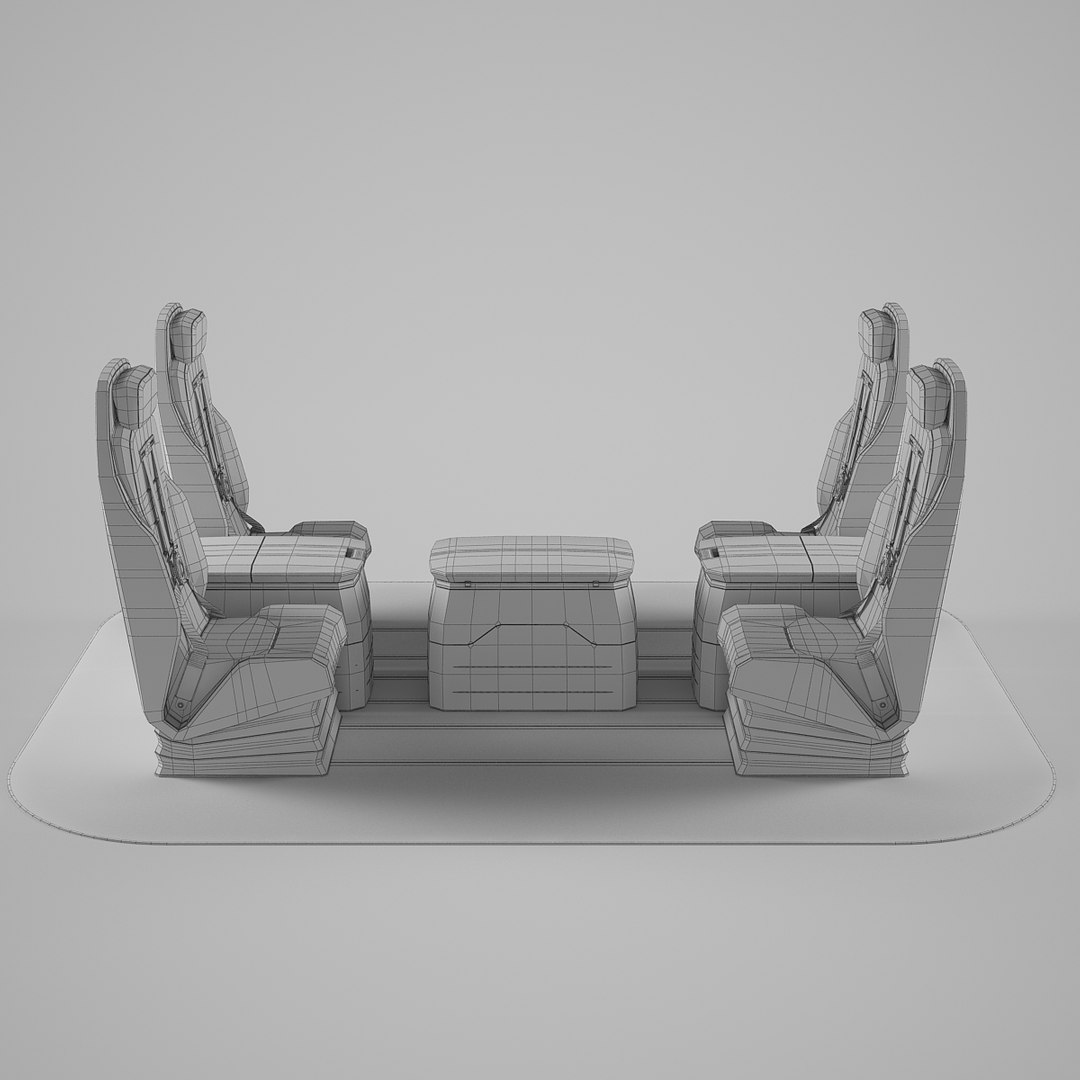 3d Helicopter Business Seats Model