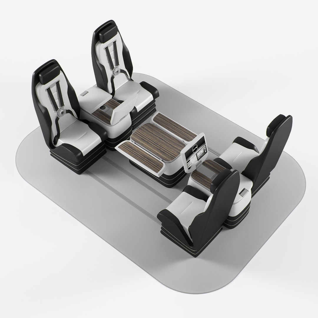 3d Helicopter Business Seats Model
