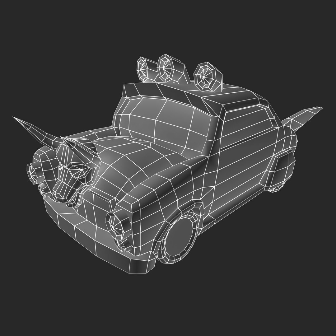 3d car gaming asset model