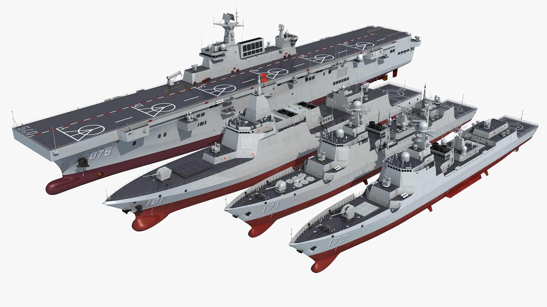 Modello 3D Chinese Navy warships Collection 02 - TurboSquid 1675468