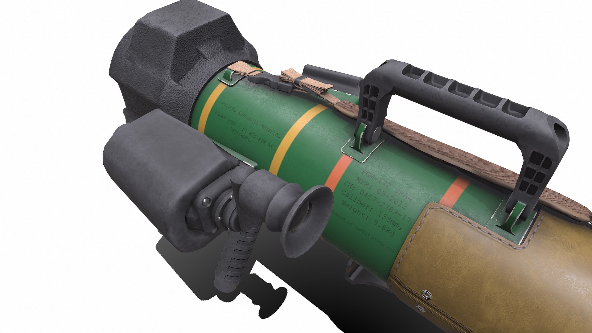 3D FGM 172 SRAW Anti Tank Rocket Launcher Low-poly PBR Model ...